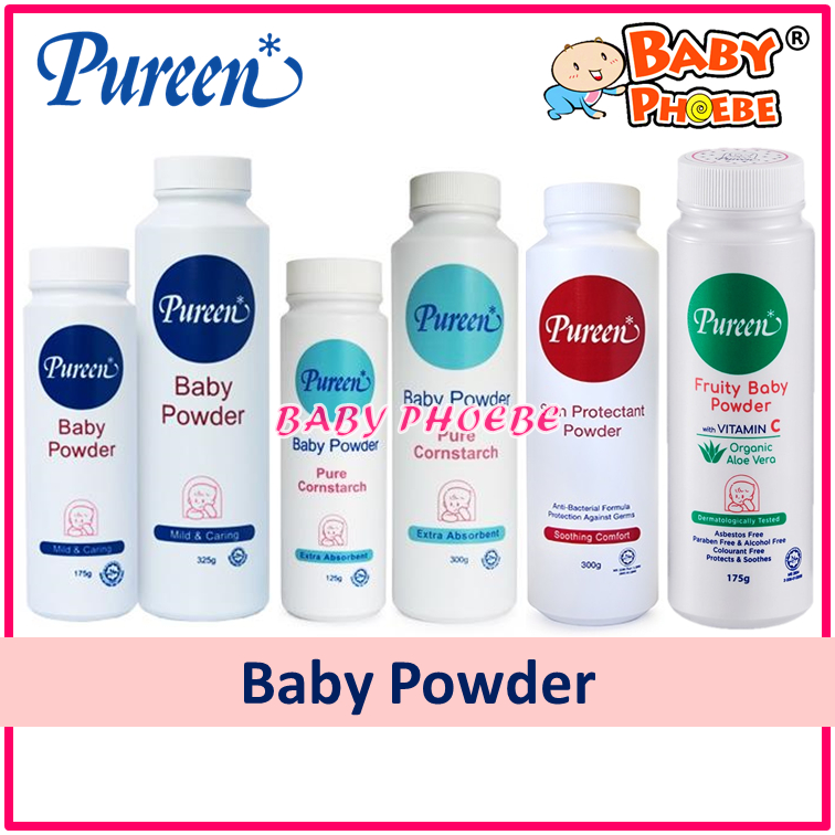 Pureen Baby Powder 50g 100g 175g / Pure Cornstarch 40g 125g 300g / Skin ...