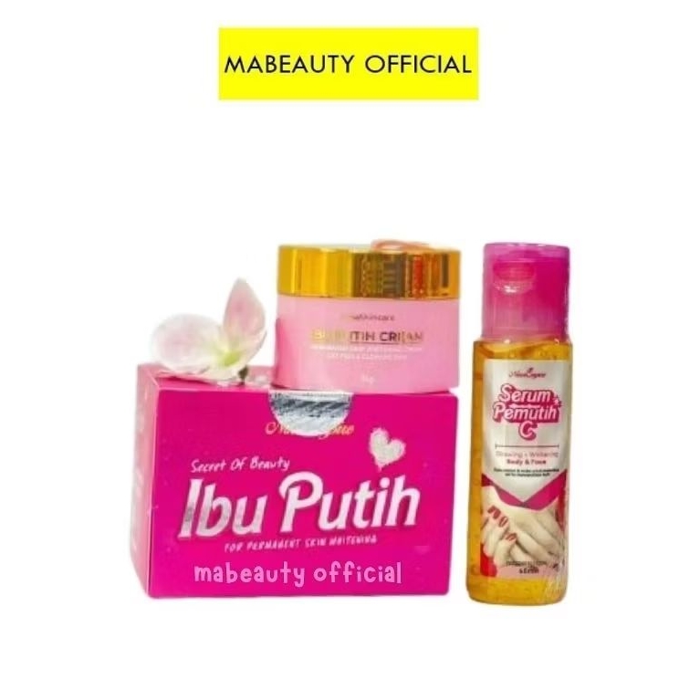 SET IBU PUTIH NINA | LASER SERUM NINA | SERUM PEMUTIH C | IBU SCRUB WNA ...