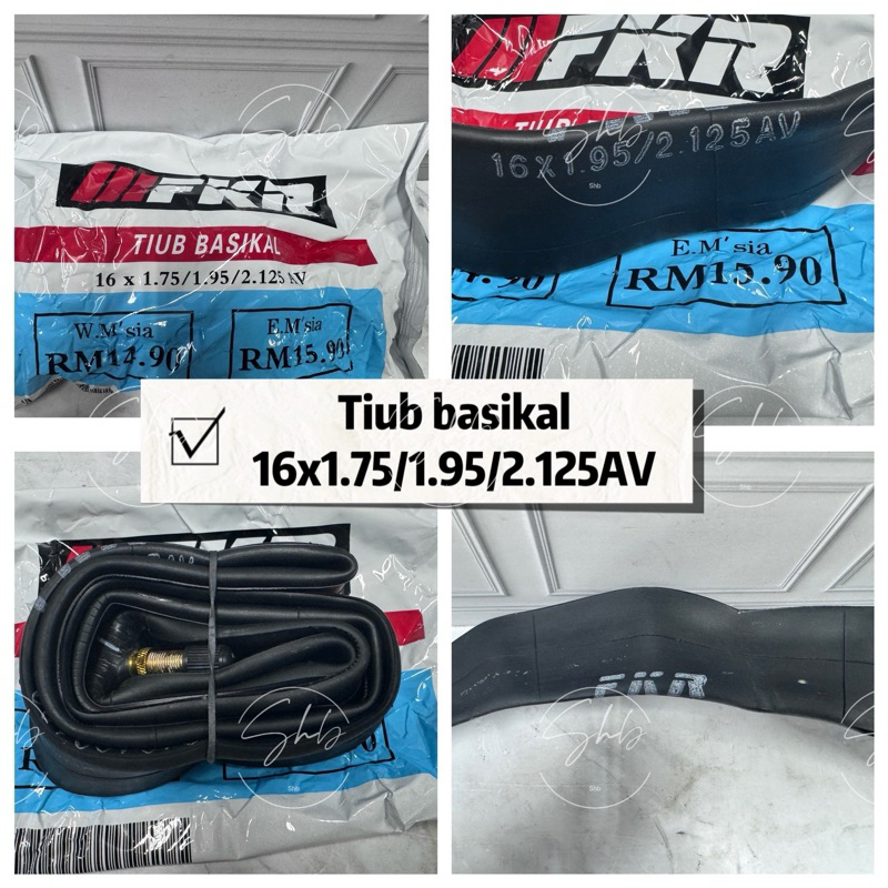 Premium Tiub Basikal 16" FKR Tube Bicycle size 16x1.75/1.95/2.125AV ...