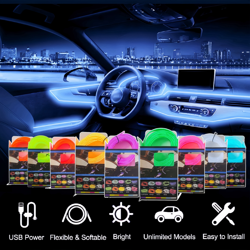 Plug N Play Car Interior Light Ambient Lighting For Car Door LED Light ...
