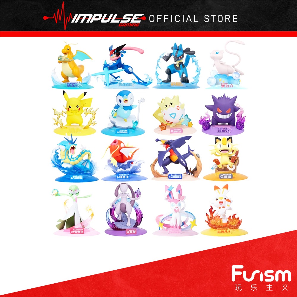 Funism Pokemon Prime Mini Figure (Pikachu, Gengar, Sylveon, Scorbunny ...