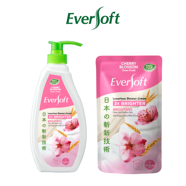 Eversoft Cherry Blossom Shower (650g/550g) | Sakura for Fair & Radiant ...