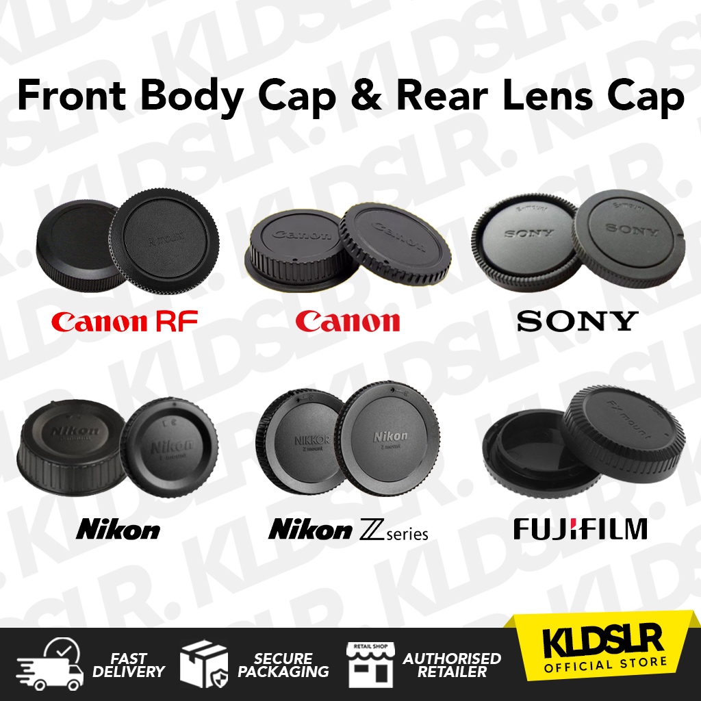 Camera Body Cap and Rear Lens Cap Cover Set for Canon/ Canon RF ...