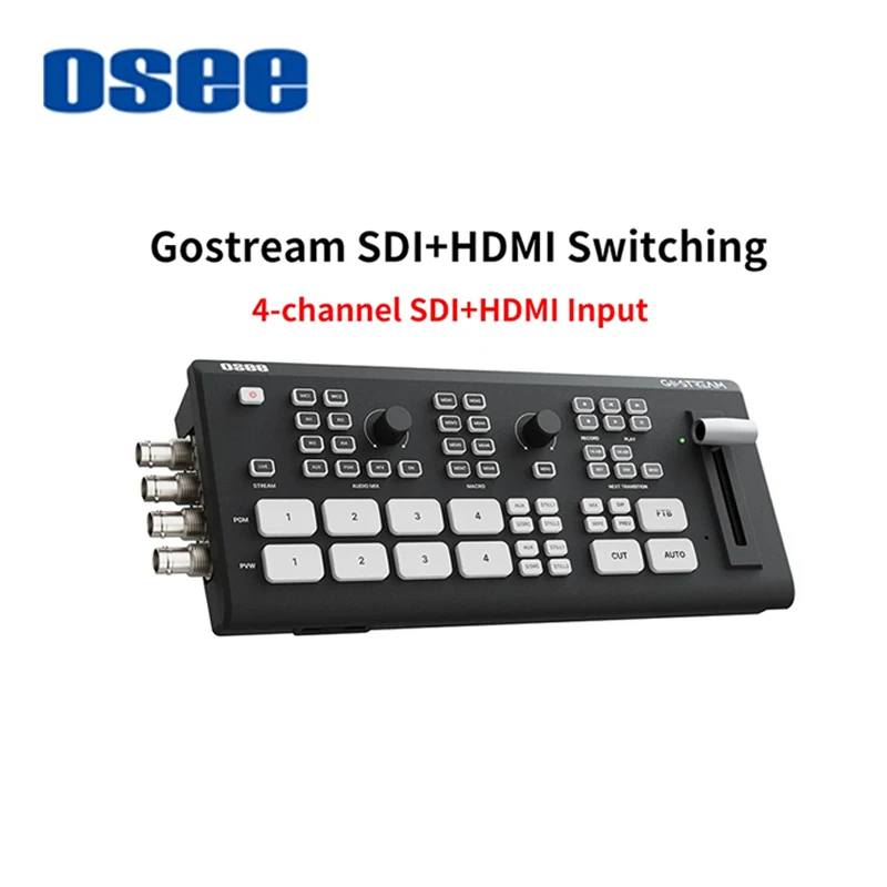 OSEE GoStream Deck Video Switcher 4-Channel USB HDMI-Compatible Live ...