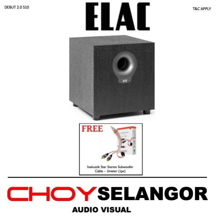 Elac Debut 2.0 S10.2 10″ Powered Subwoofer | Shopee Malaysia