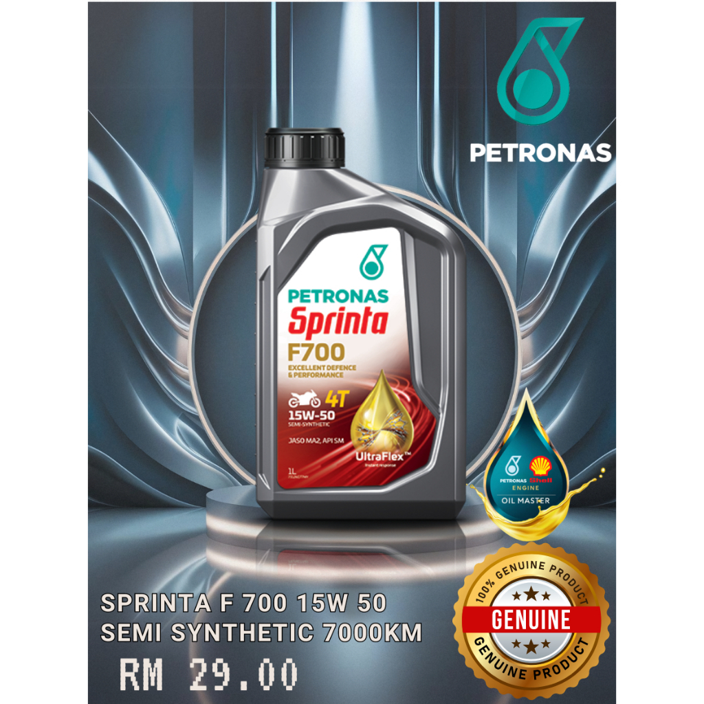 PETRONAS SPRINTA F 700 15W-50 SEMI SYNTHETIC 7000KM (ORI-1L) | Shopee ...