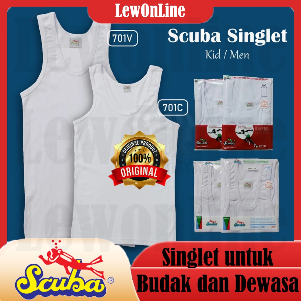 Scuba Men's Singlet Inner wear/ Boy Singlet Inner Wear CL701 White ...