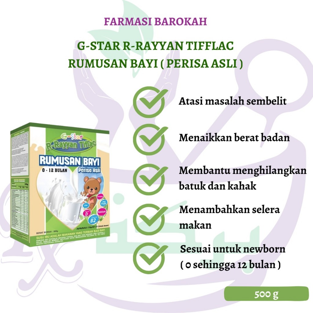 SUSU R-RAYYAN TIFLAC RUMUSAN BAYI ( 0-12 bulan ) | Shopee Malaysia