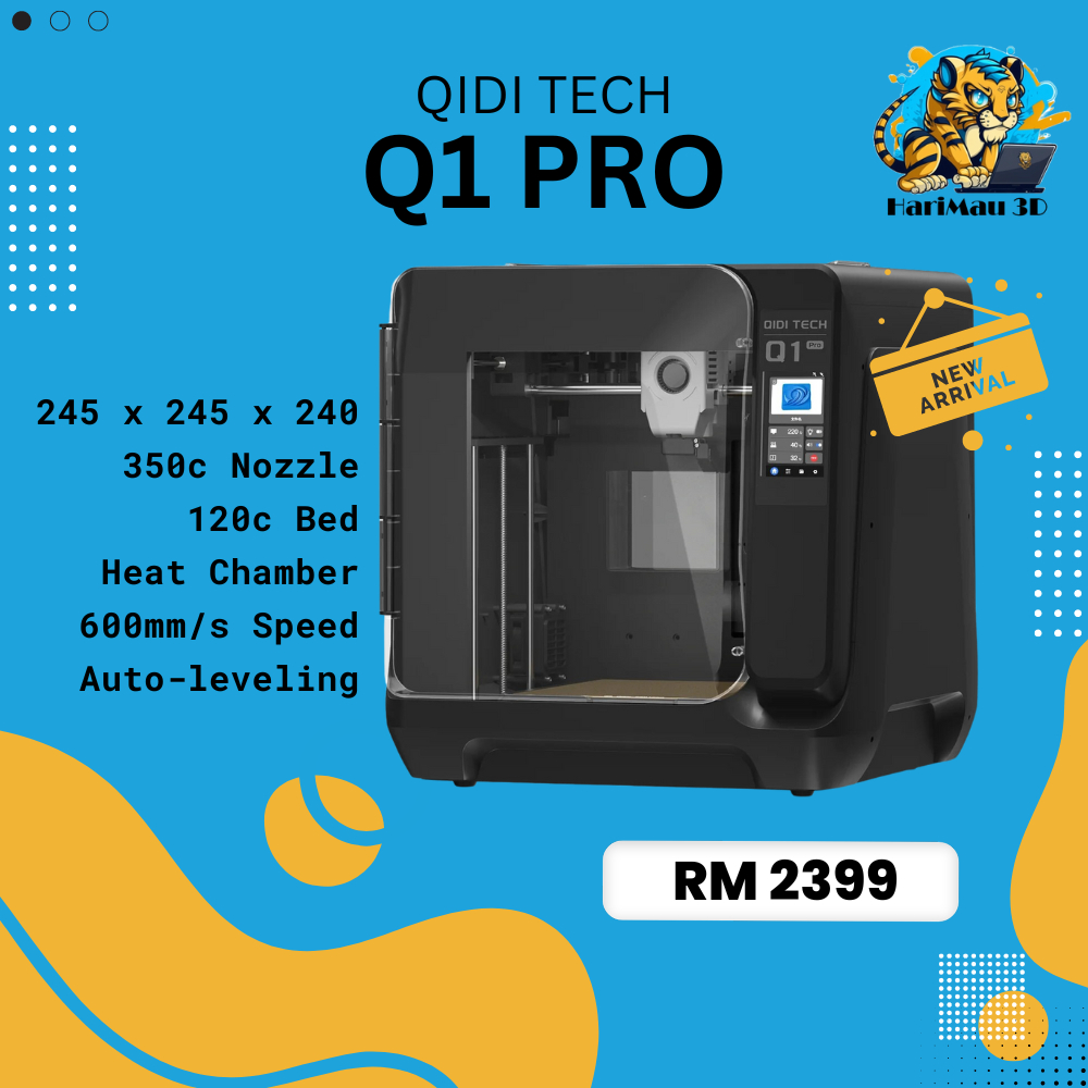 QIDI TECH Q1 Pro 3D Printer ( 245*245*240 / 350c Nozzle / 60c Heating ...