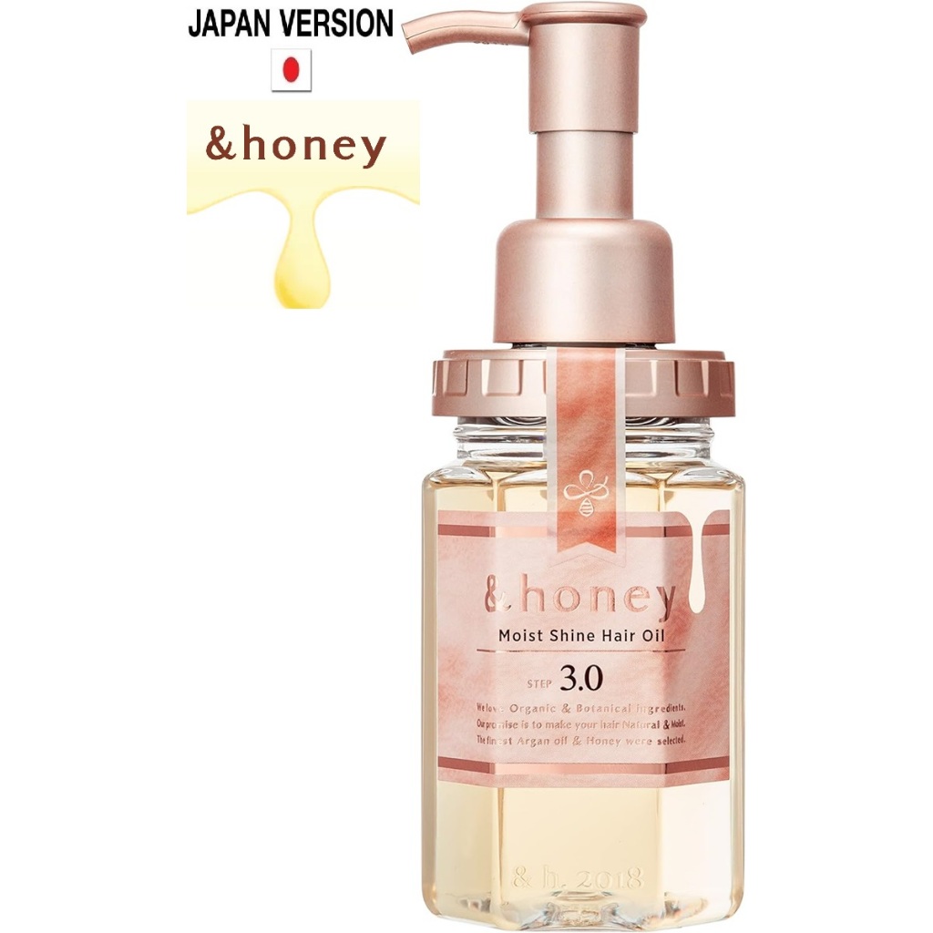 &Honey Moist Shine Hair Oil 3.0/100ml Japanese Hair Care Oil Bottle ...