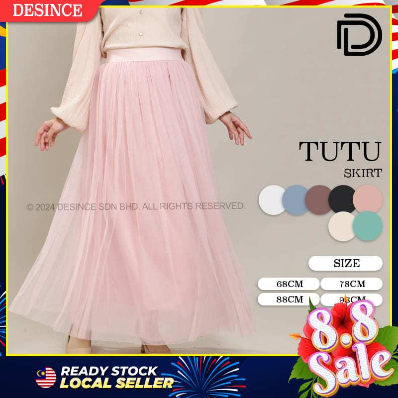 🇲🇾 DESINCE Women Skirt Tutu Princess Tulle Skirts Long Maxi 3 Layer ...