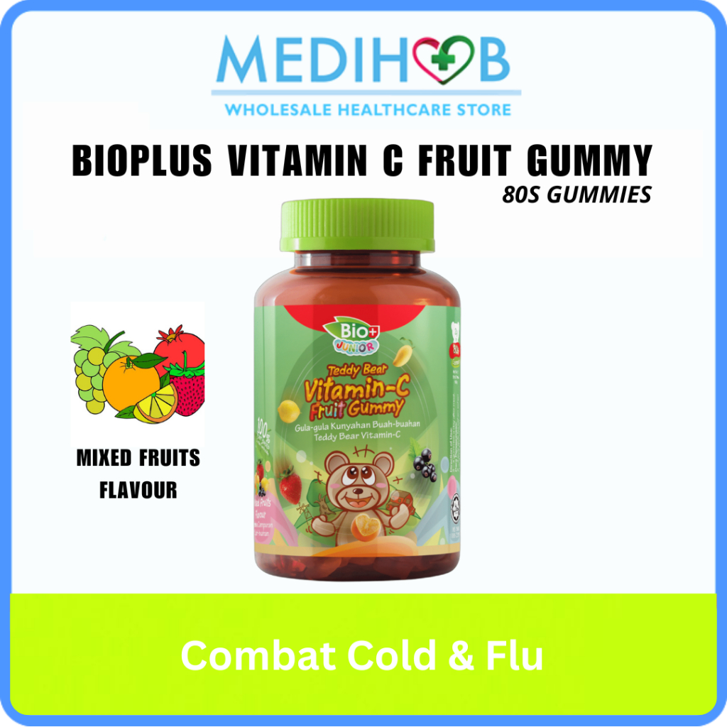 Bio+ Junior Gummies Teddy Bear Vitamin C Mixed Fruits 80's ( children ...