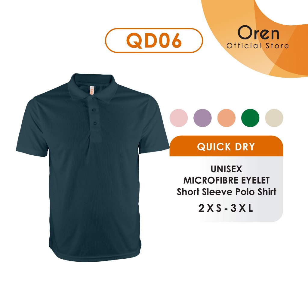 Oren Sport QD Quick Dry Plain Collar Shirt QD06 | Shopee Malaysia