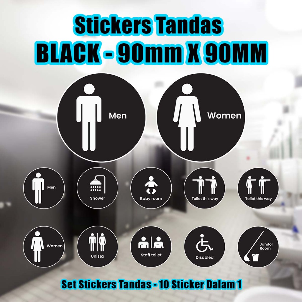 DIY Toilet Sticker / Stiker Tandas / Premium Peel & Stick Round Toilet ...