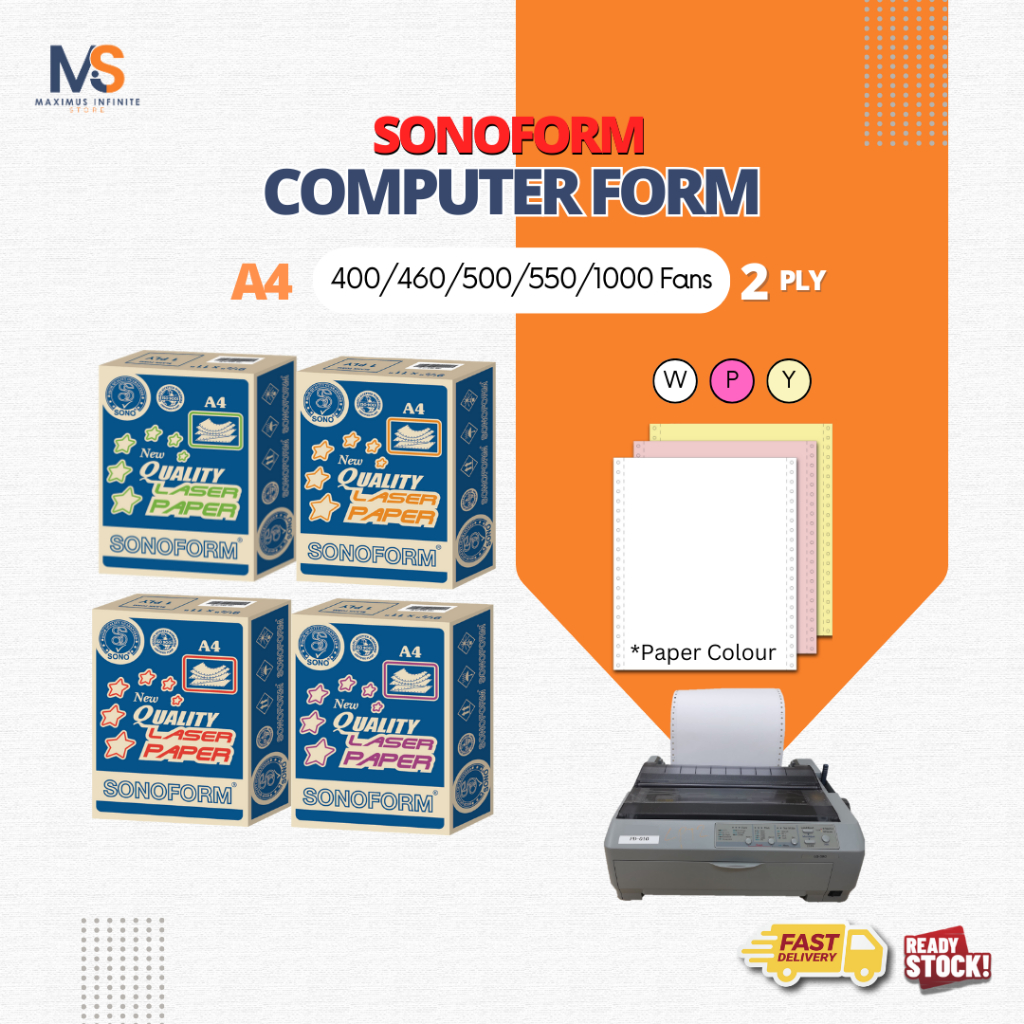 [STANDARD GRADE] SONOFORM Computer Form / A4 2 PLY | Shopee Malaysia