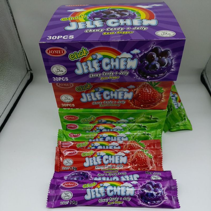 JELE CHEW CHEWY CANDY + JELLY ( RASA APPLE ) | Shopee Malaysia