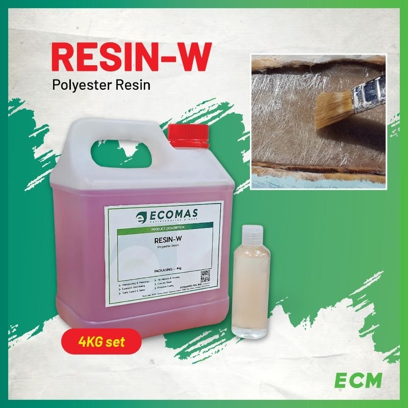FAST-SETTING POLYESTER RESIN (4KG SET) GAM FIBER / FIBERGLASS REPAIR ...