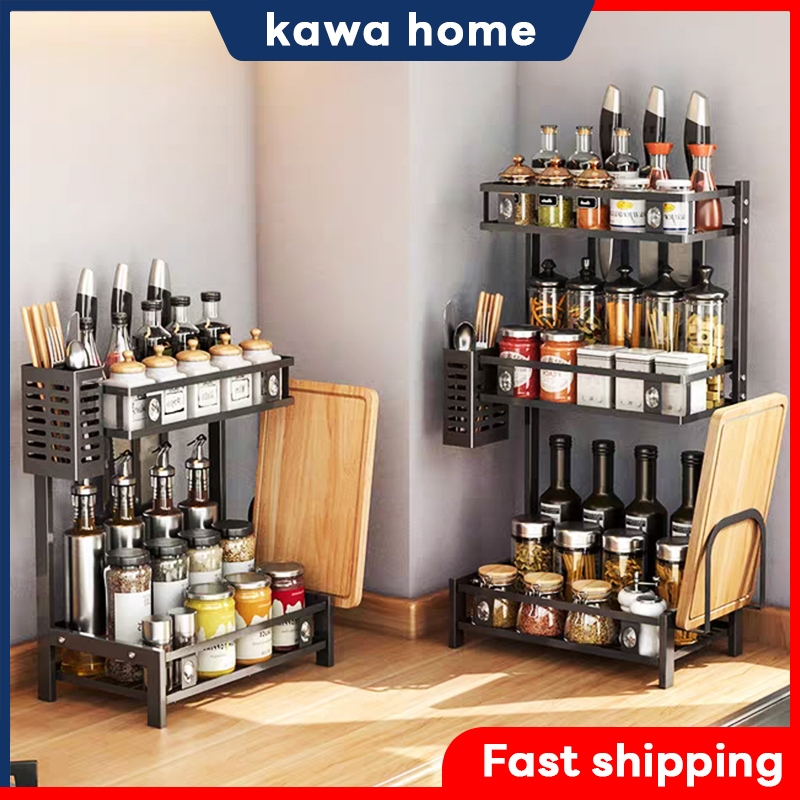 Rak Rempah Kitchen Spice Rack Stainless Steel Dapur Rack shelf ...