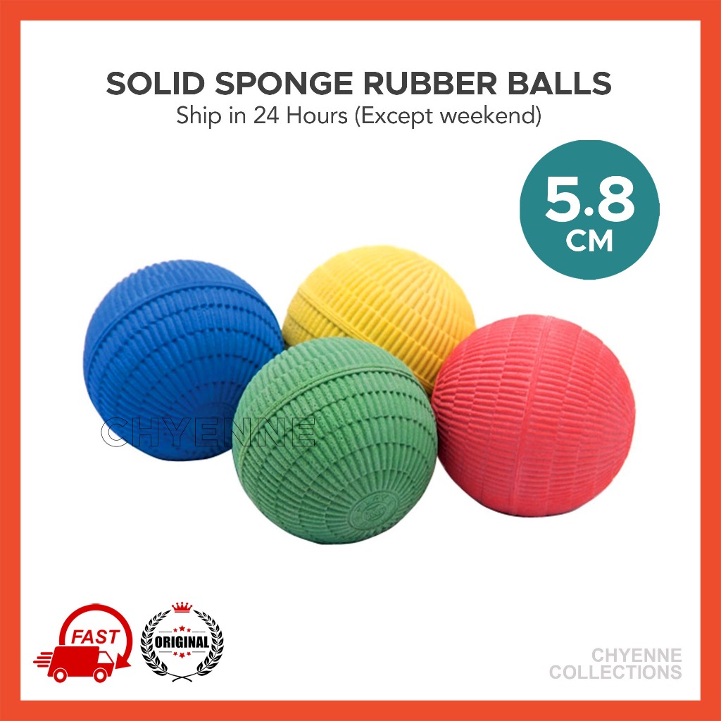Solid Sponge Rubber Ball with Texture • Juggling Balls Elastic Bouncing ...