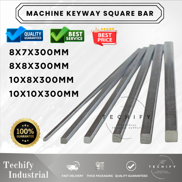 8MM 9MM 10MM Machine keyway(S45C)Square bar, For keyway slotting in ...