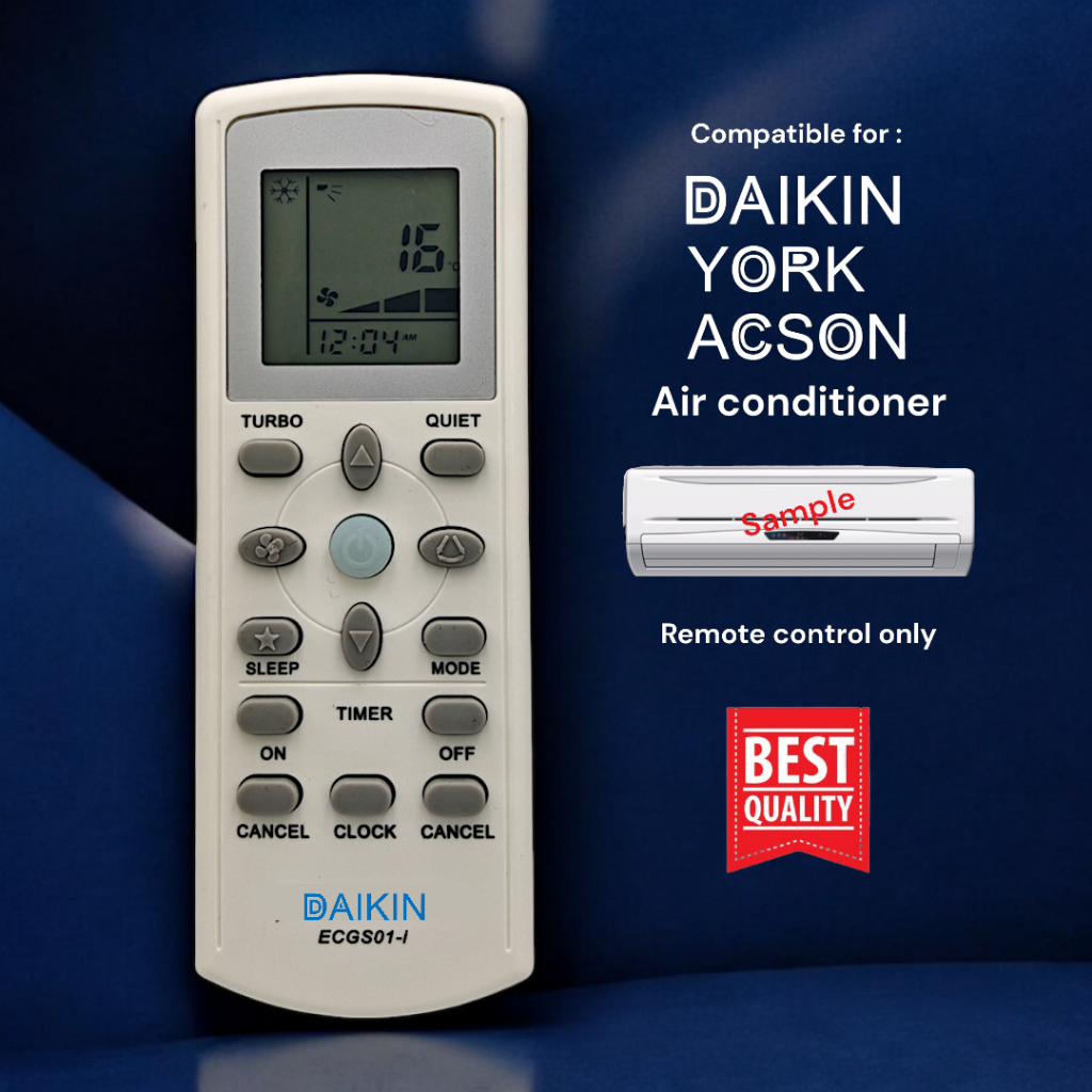 Suitable For Daikin@York@Acson Air Conditioner Air Cond Aircond Remote ...
