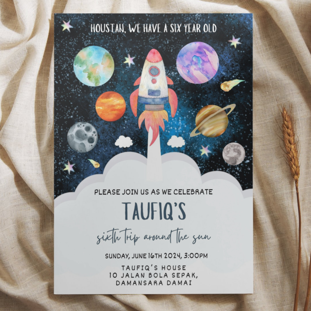 Digital Card Customisable Minimalist Modern | 100 Days | Aqiqah ...