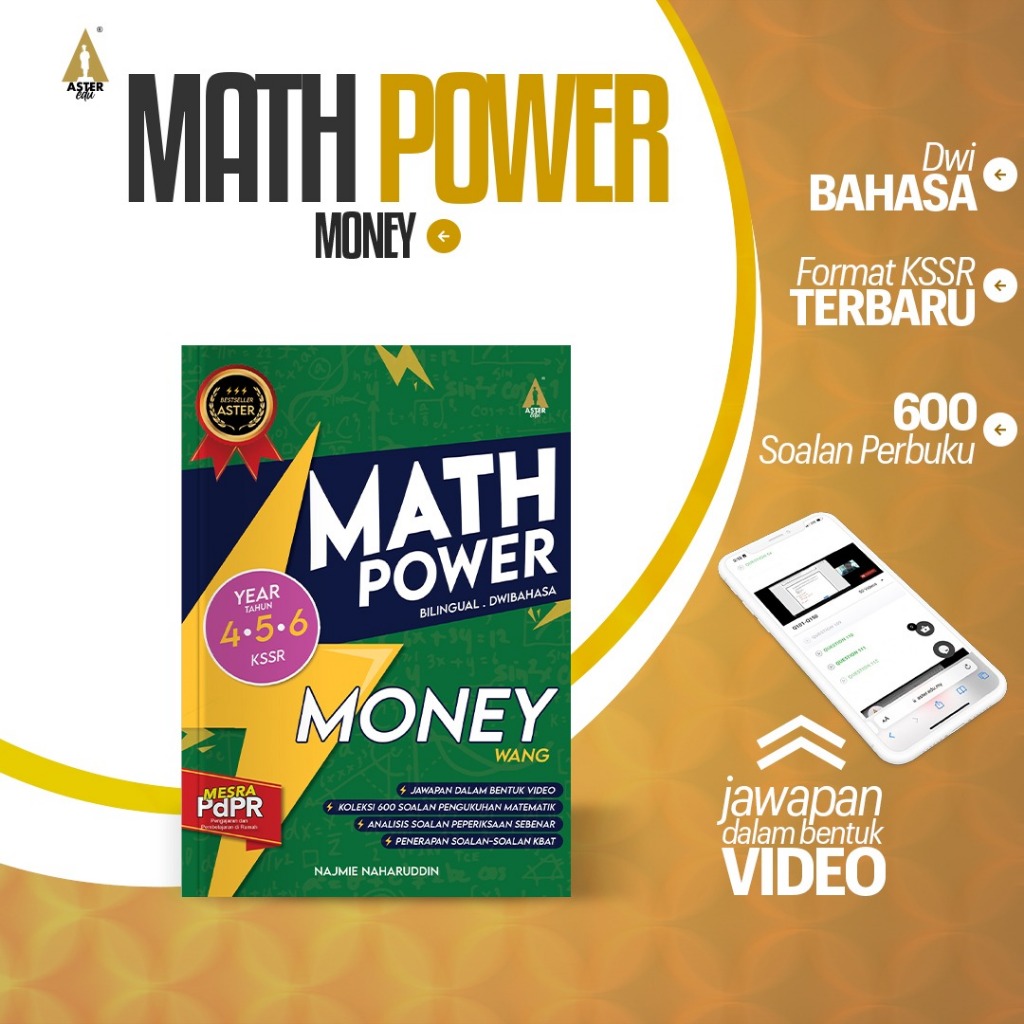 [TERMURAH] Aster Edu Math Power 2025 Buku Latihan Matematik Darjah 4,5 ...