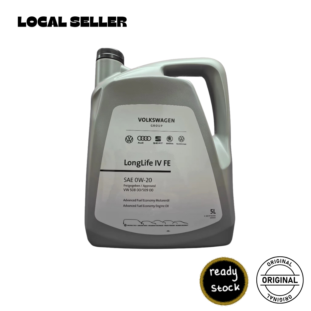 Genuine Original Volkswagen VW Engine Oil 0W20 Fully Synthetic Motor ...