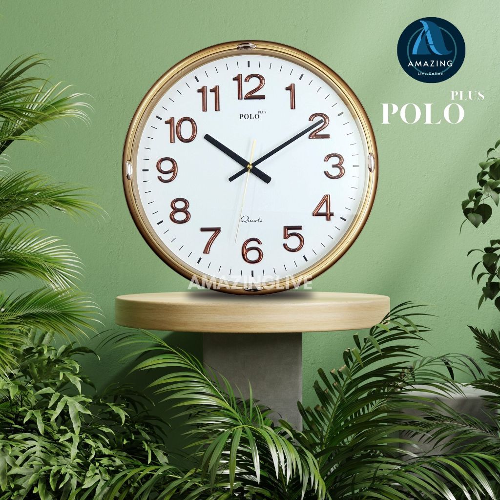 POLO PLUS 9231Z Original Analog Quartz Wall Clock Large Size Wall Clock ...