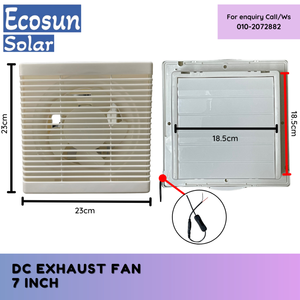 DC EXHAUST FAN 7 INCH | Shopee Malaysia