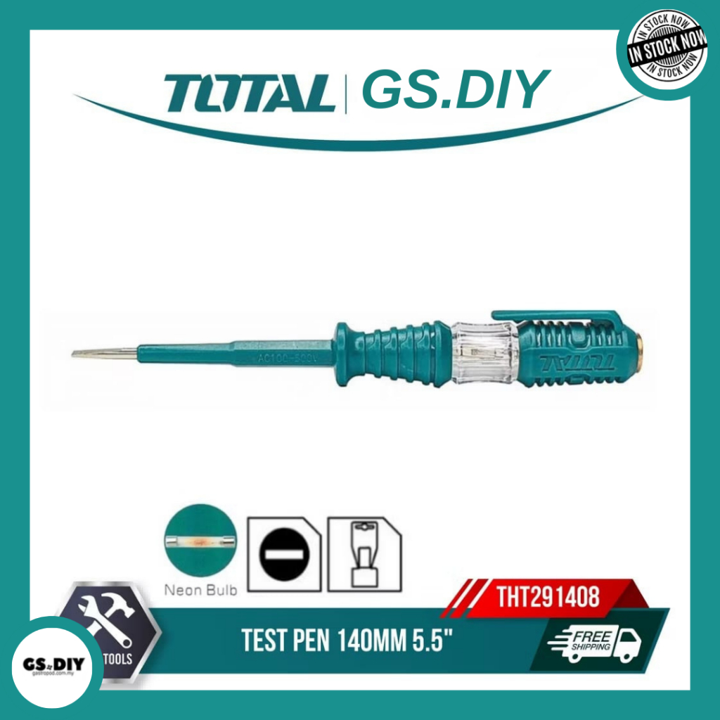 TOTAL Test Pen THT291408🖊️Heavy Duty🖊️Power Detector Electric ...