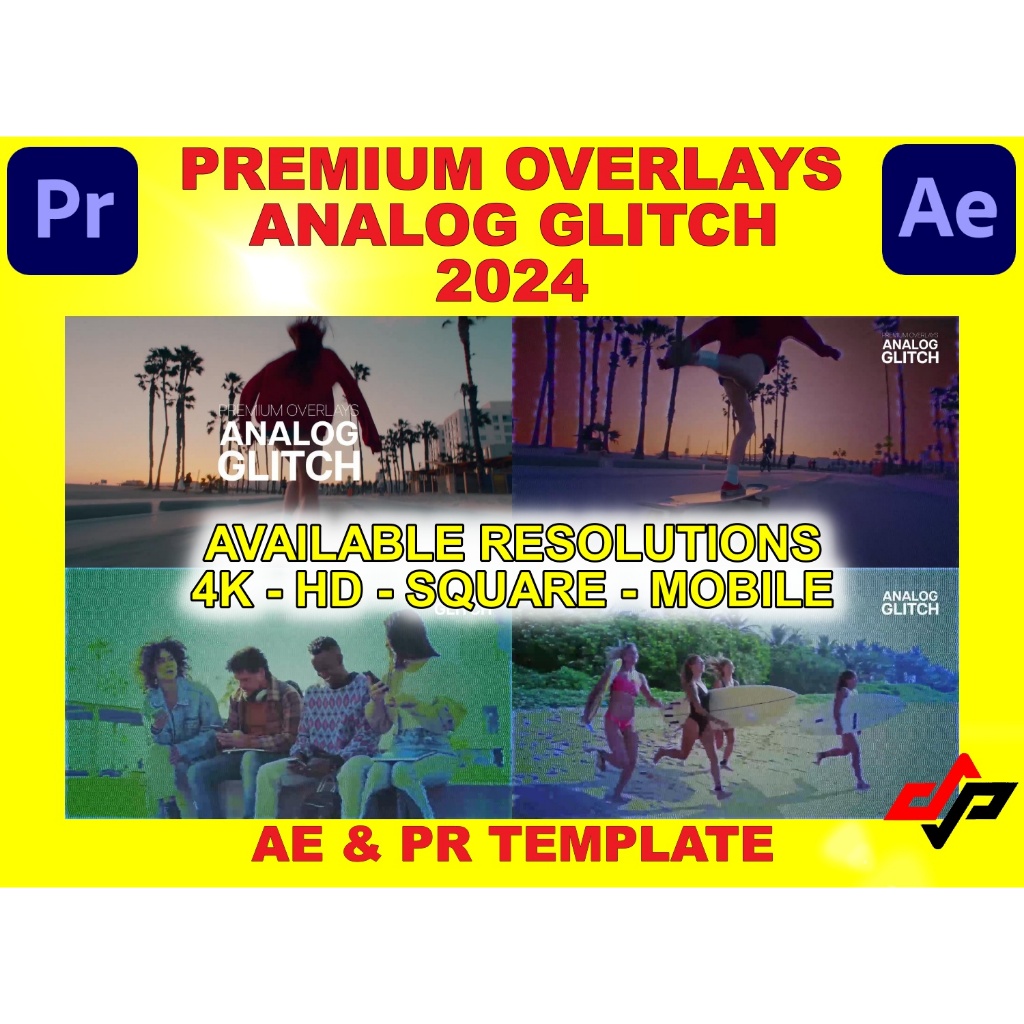 [PR AE Template] 2024 Analog Glitch Premium Overlays Template for ...