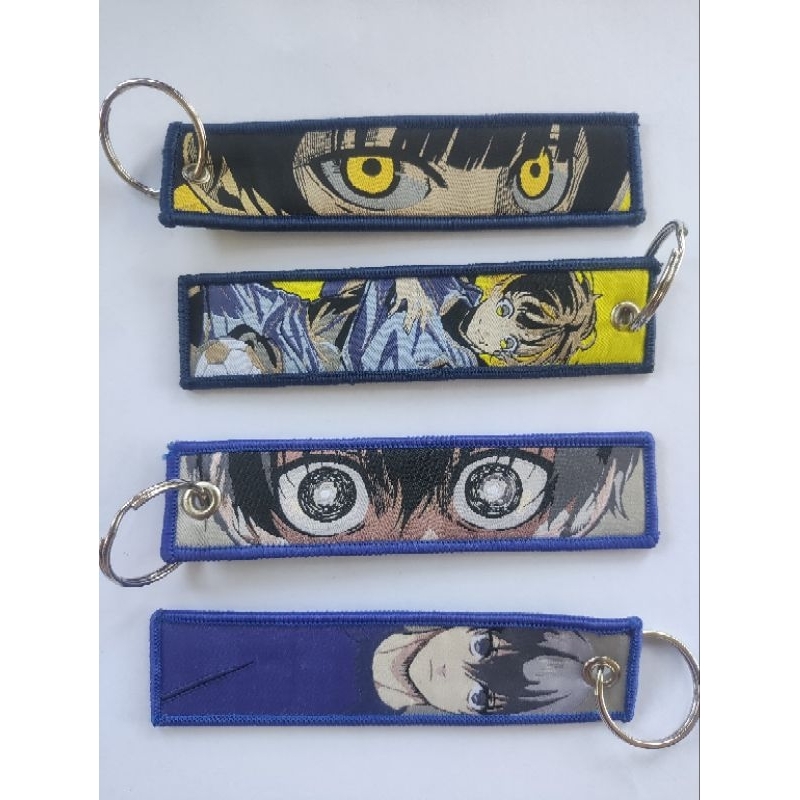 1 pcs Anime Blue Lock double sided embroidered keychain/jet tag/key tag ...