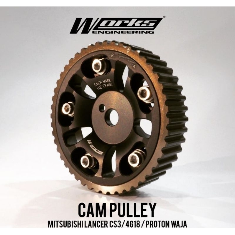 Works Engineering Waja MMC 4G18 CS3 Adjustable Cam Gear Pulley | Shopee ...
