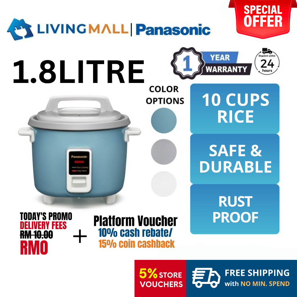 [𝐅𝐑𝐄𝐄 𝐃𝐄𝐋𝐈𝐕𝐄𝐑𝐘] PANASONIC Rice Cooker (1.8L) SR-Y18 SR-Y18G ...
