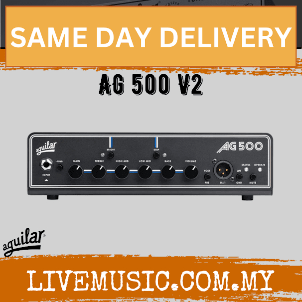 Aguilar AG500V2 Gen 2 500-watt Bass Amplifier Head (AG500V2/AG-500V2 ...