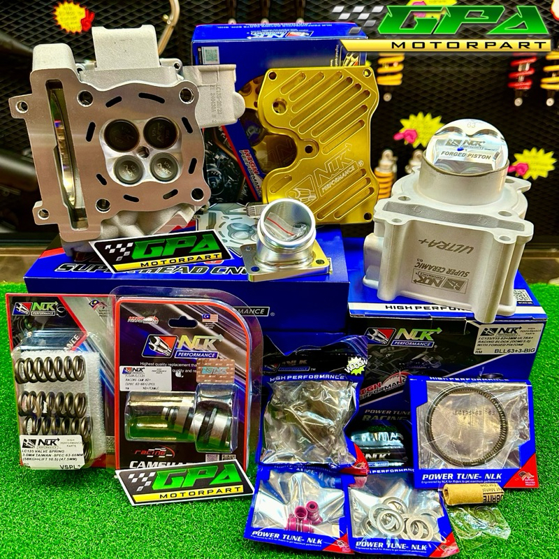 NLK PERFORMANCE TOP COMBO SET SPEC63 LC135 SUPERHEAD V6 20/23 PORTING CNC BIASA SUPER CERAMIC ...