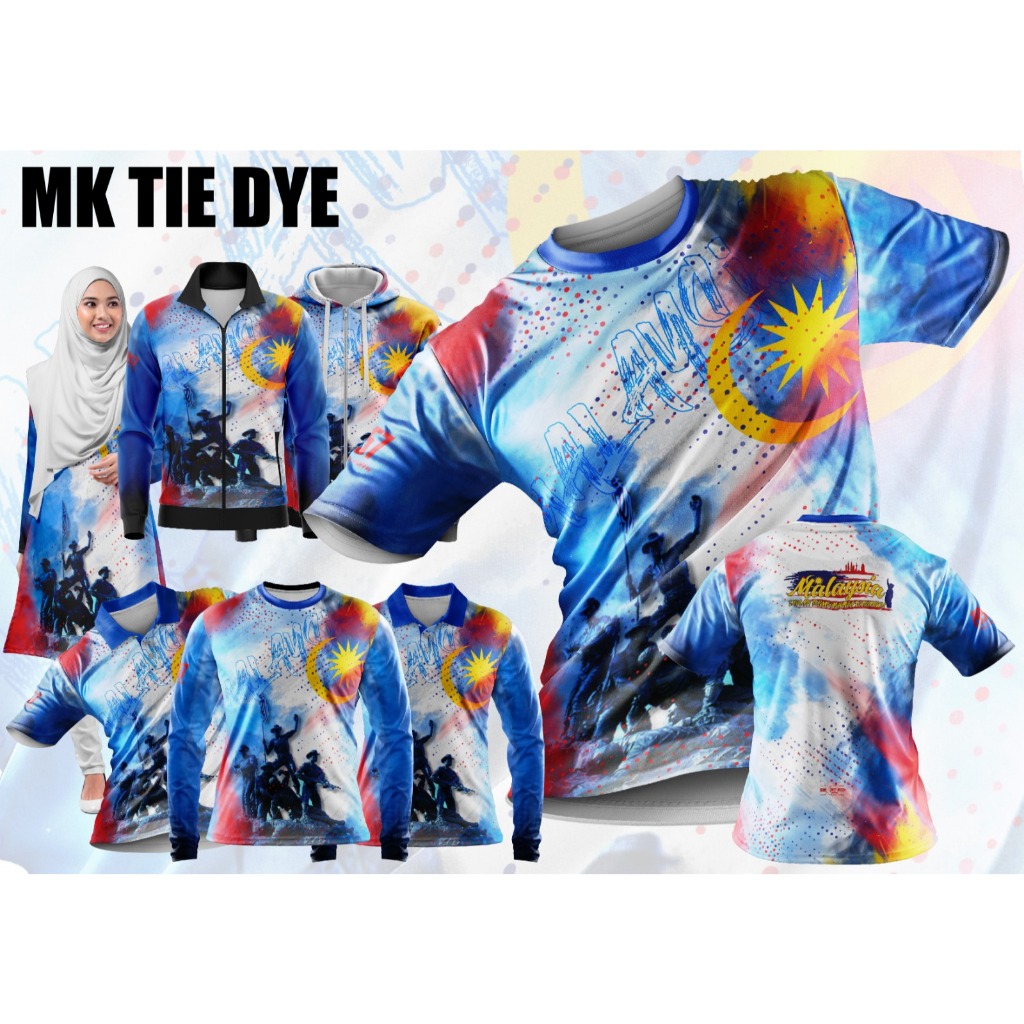 MERDEKA MK TIE DYE FULL SUBLIMATION | Shopee Malaysia