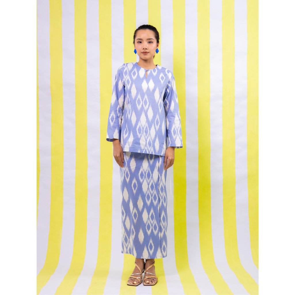 Bayu Somerset Winda Kurung - Biru Muda | Shopee Malaysia