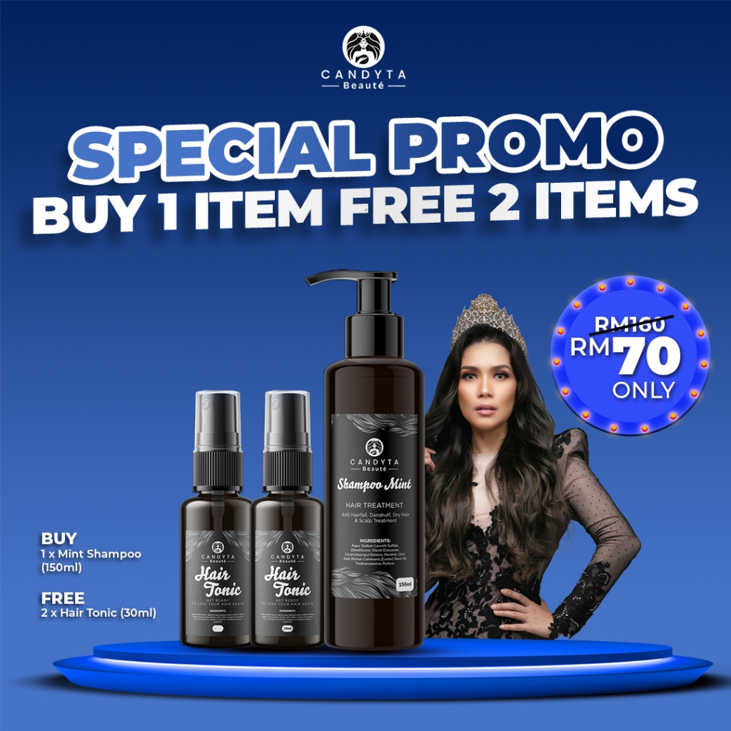 CANDYTA HQ [SPECIAL PROMO RAMBUT GUGUR BERKELEMUMUR] Ratu Eira Syazira Rambut Kering Rambut ...