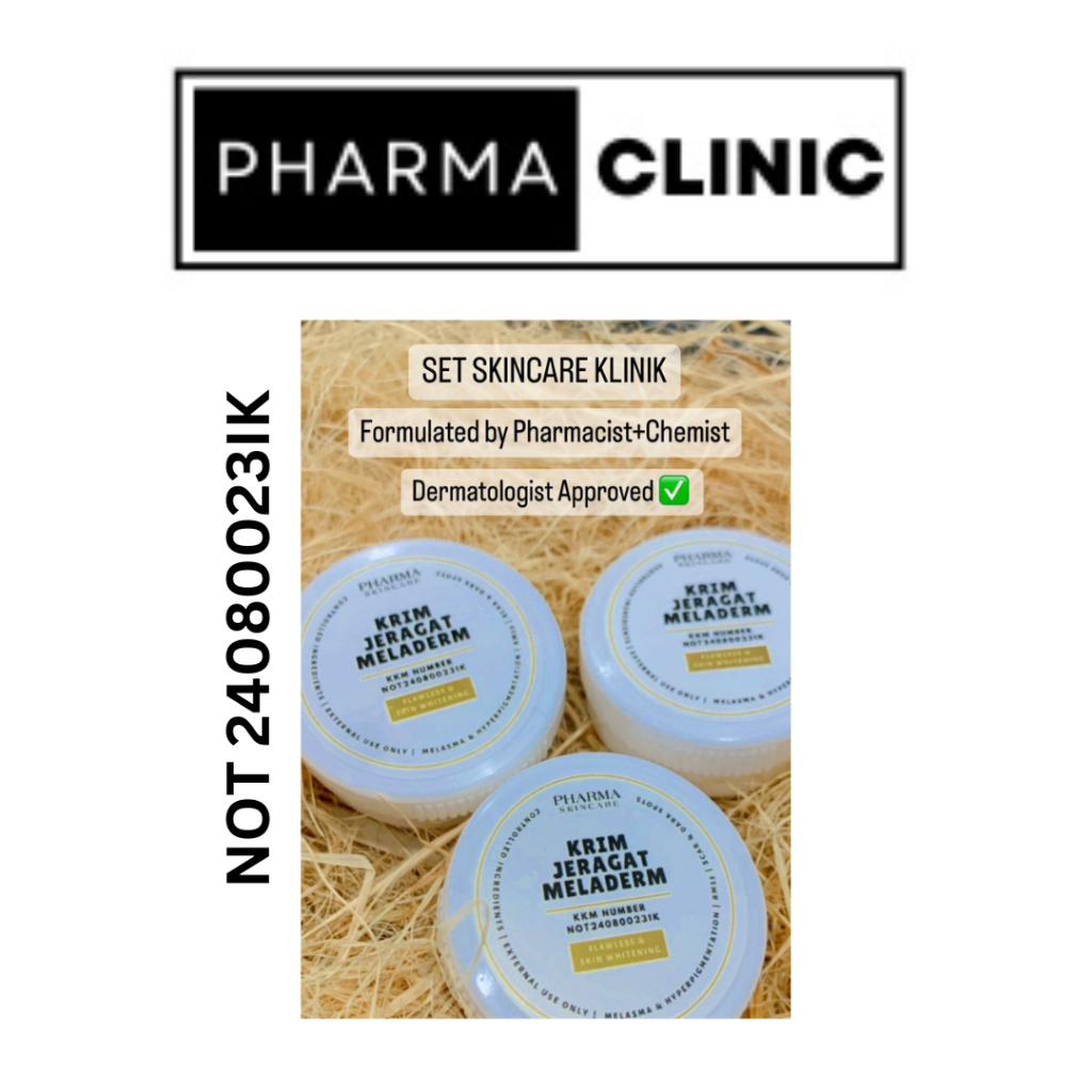 LULUS KKM SET SKINCARE VIRAL CLINIC NOT240800231K KRIM JERAGAT MELADERM ...