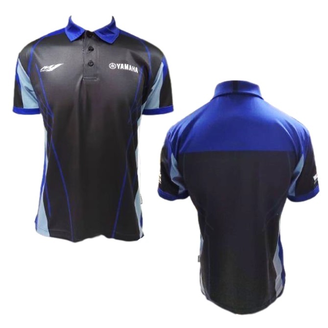 Yamaha Racing MotoGP Collar Polo T (Black + Racing Blue) Yamaha Apparel ...