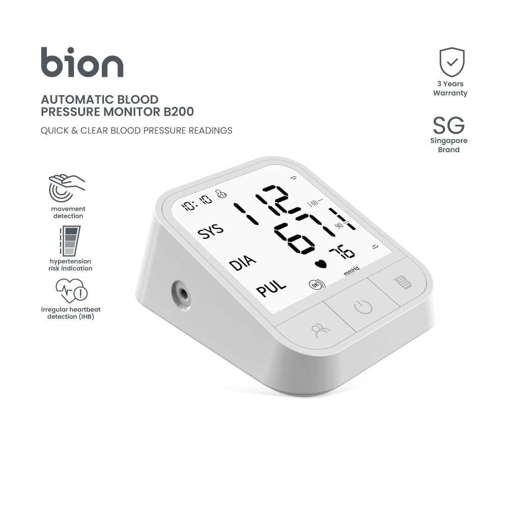 Bion Blood Pressure Monitor B200 | Quick & Clear Blood Pressure ...