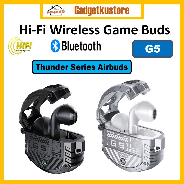 [CLEARANCE] REMAX G5 Earbuds 5.3 THUNDER SERIES ALLOY TRUE WIRELESS ...