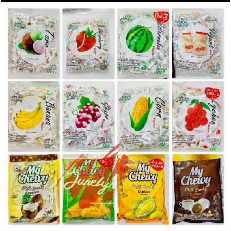 Gula-gula Viral 🇹🇭 My Chewy Milk Candy 100pcs Assorted Flavour | Shopee ...
