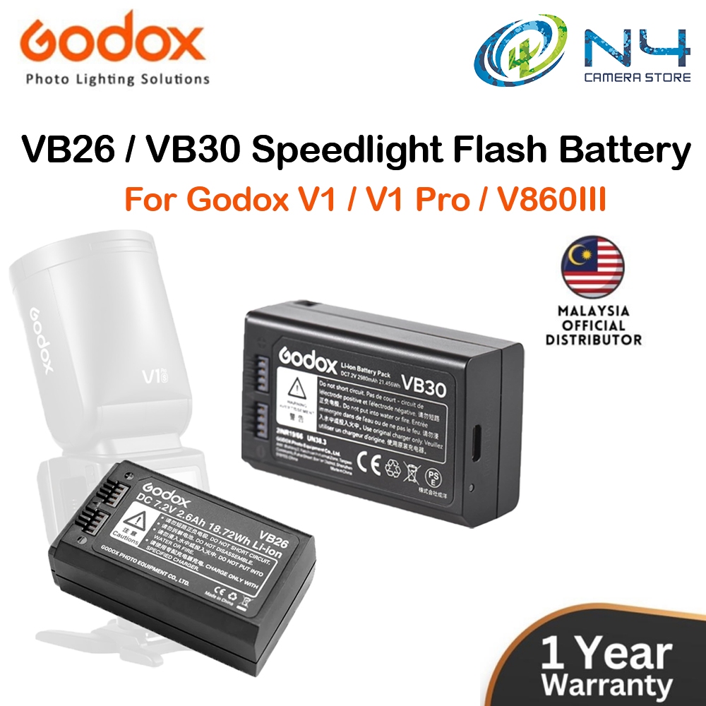 Godox VB26 / VB30 / VB20 Speedlight Flash Battery for V1 / V1 Pro ...