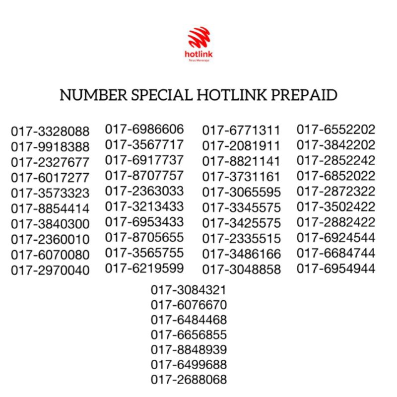 (RM20) NUMBER SPECIAL NUMBER HOTLINK SIM PREPAID | Shopee Malaysia