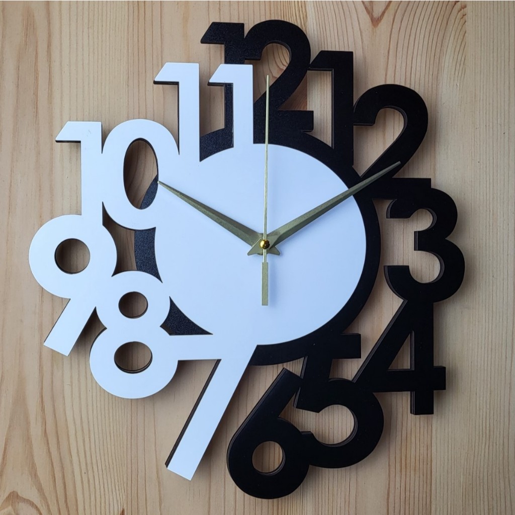 Jam Dinding Wall Clock Style Wooden Clock JAM DECOR 30CM Gift Shop Jom ...