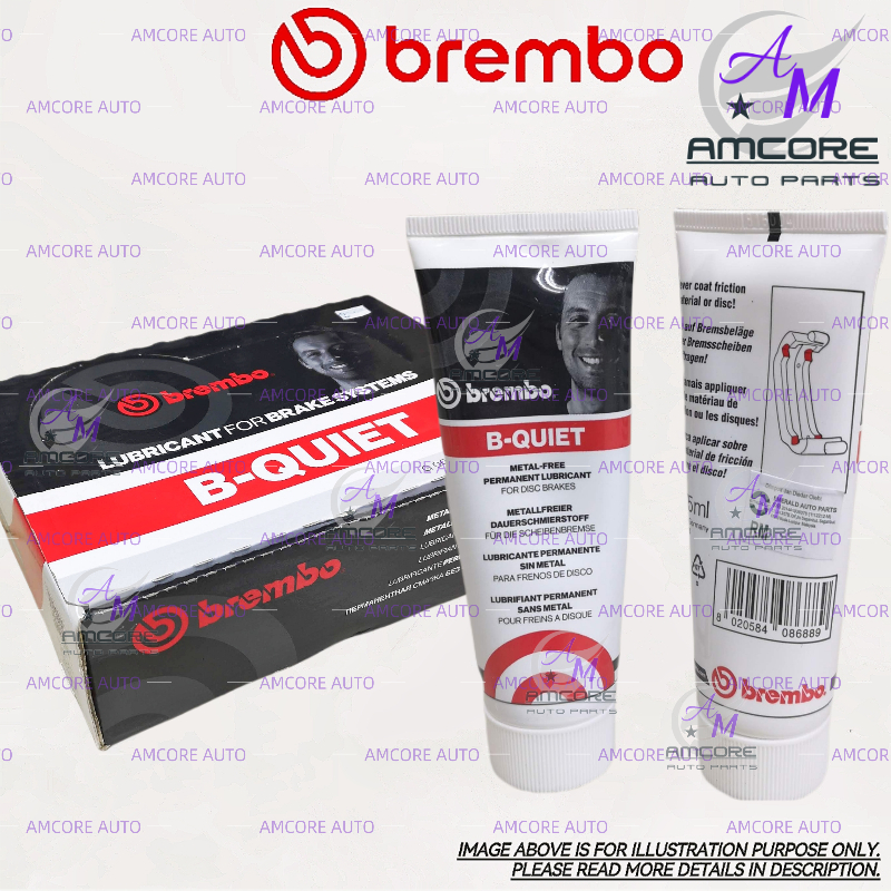 BREMBO B-QUIET BRAKE GREASE (75ML) GENUINE METAL FREE PERMANENT ...