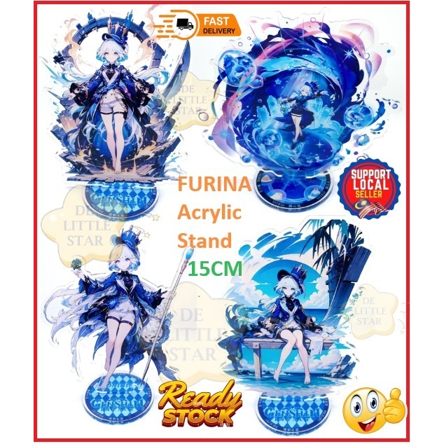 Genshin Impact Acrylic Stand Standee 15CM Furina Focalors 原神 芙宁娜 Figure ...
